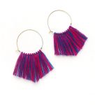 Fringe Earrings DIY - Hoop Fringe Earrings * Moms and Crafters