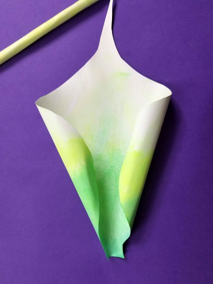 How to Make a Paper Calla Lily - Watercolor Paper Flowers