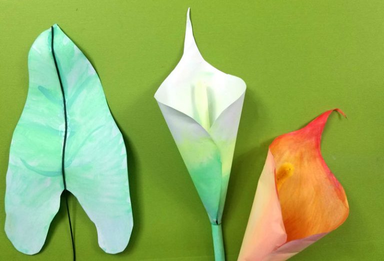 How to Make a Paper Calla Lily - Watercolor Paper Flowers