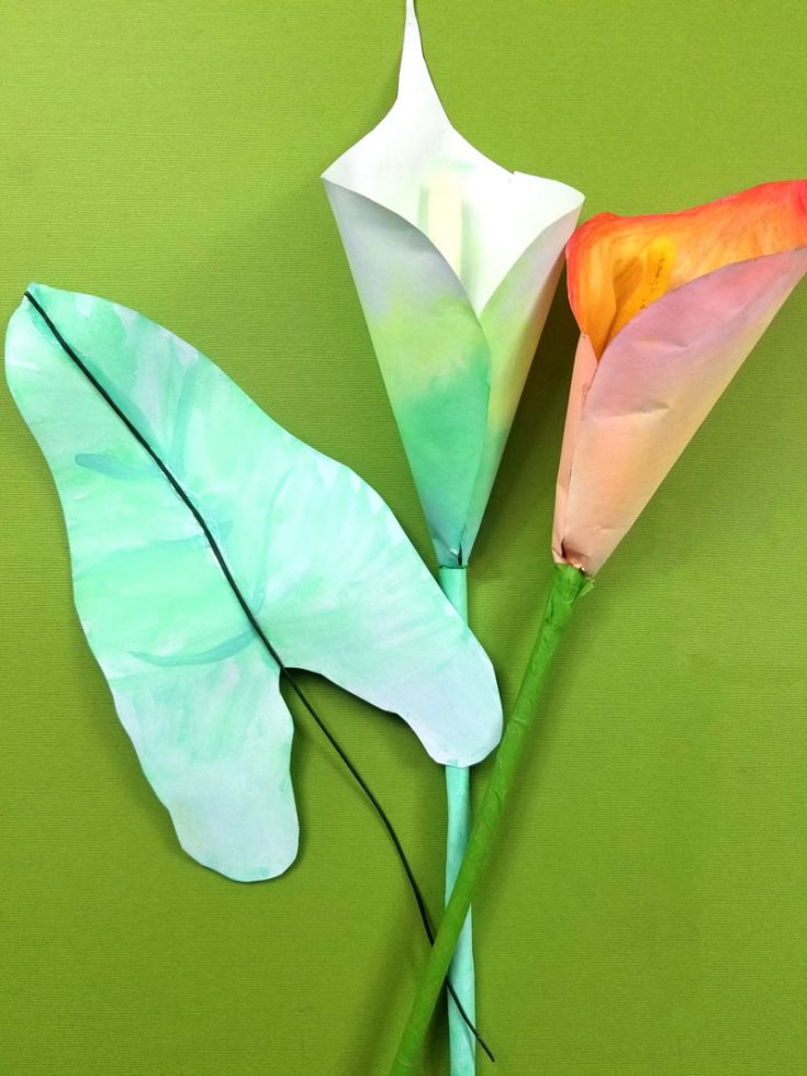 How to Make a Paper Calla Lily - Watercolor Paper Flowers