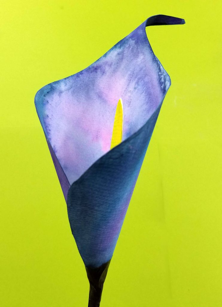 How to Make a Paper Calla Lily - Watercolor Paper Flowers