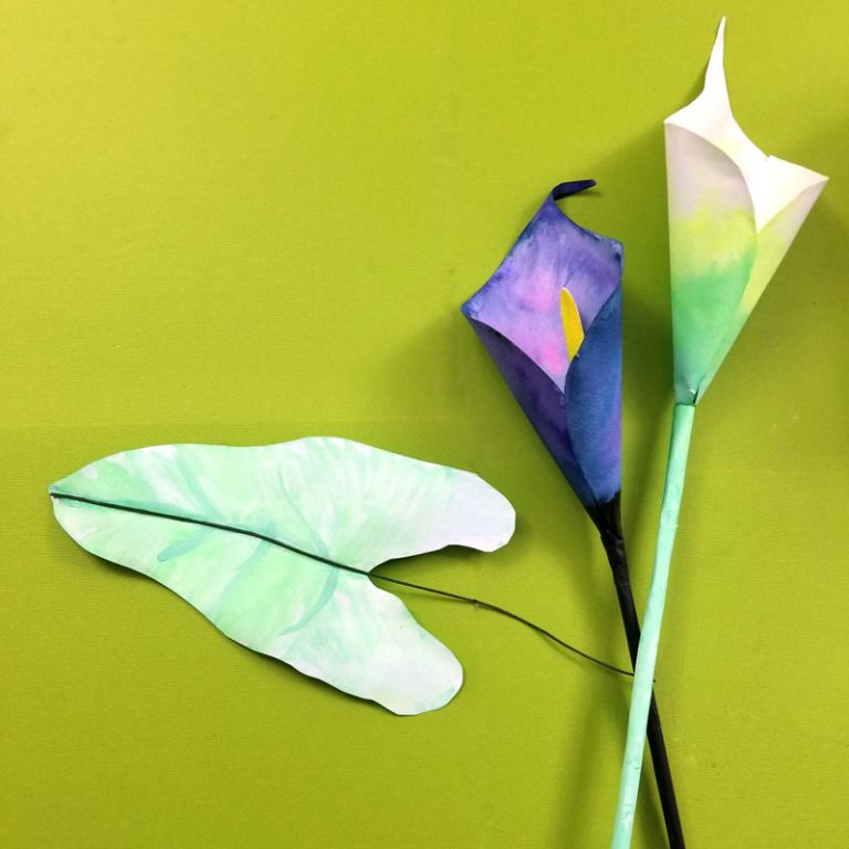 How to Make a Paper Calla Lily - Watercolor Paper Flowers