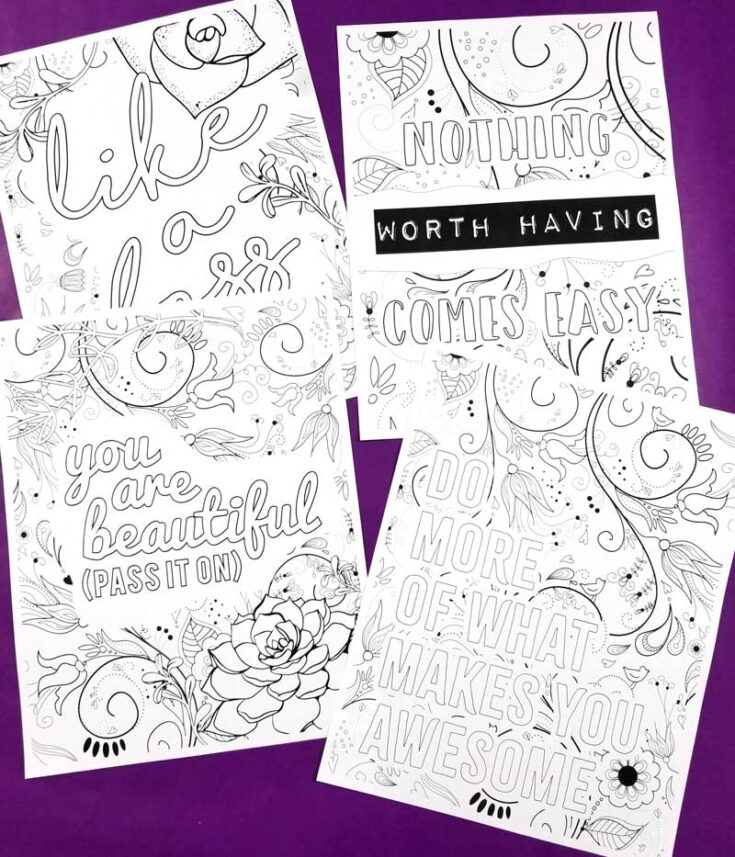 Coloring Pages for girls 10 and up - Empowering Adult Coloring Pages