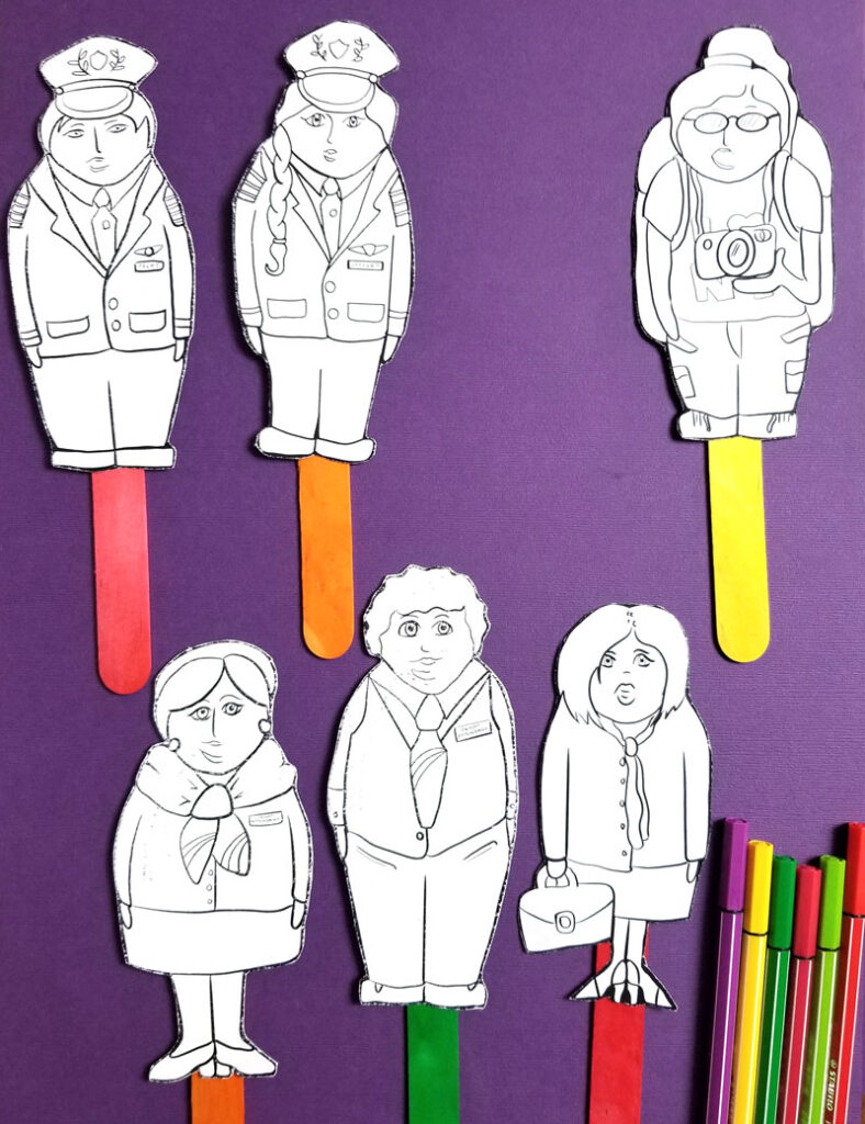 Plane Travel Puppets - Airplane Activity for Toddlers and Kids
