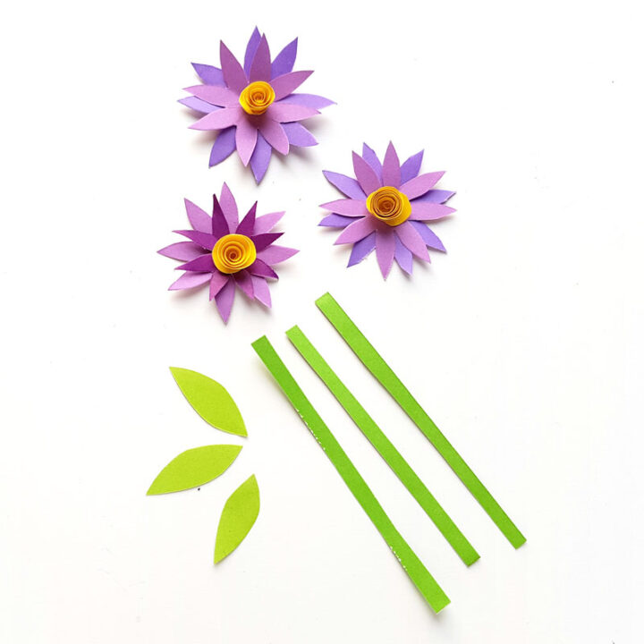 3D Flower Bouquet Card - Paper Flower DIY Card * Moms and Crafters