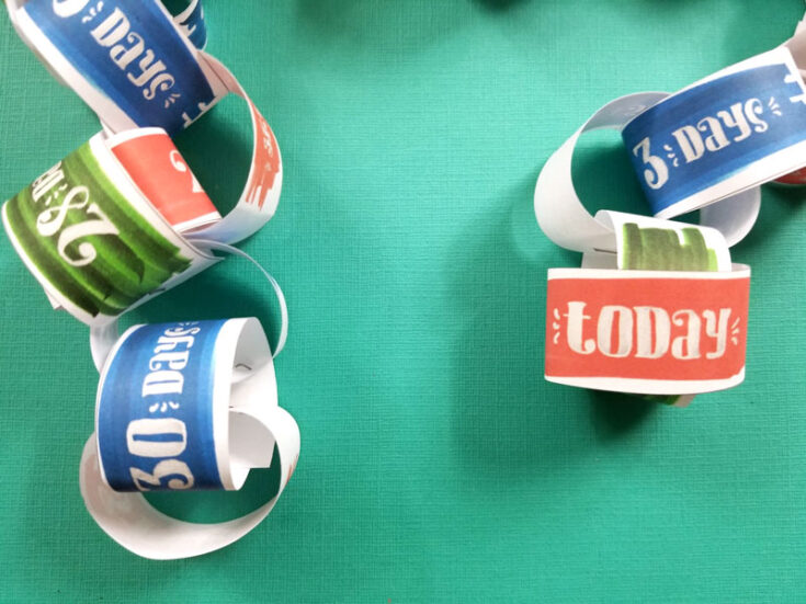 Free printable vacation countdown calendar - Paper Chain