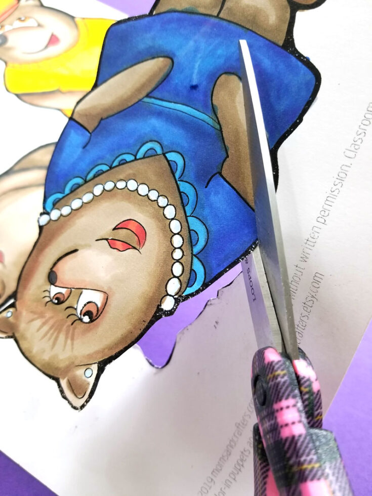 Goldilocks and the Three Bears Printable Puppets * Moms and Crafters