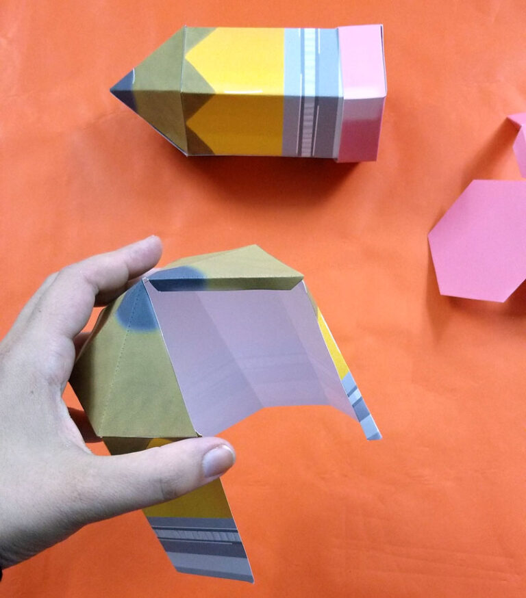 Pencil Box Template - Back to School Favor Box from Paper