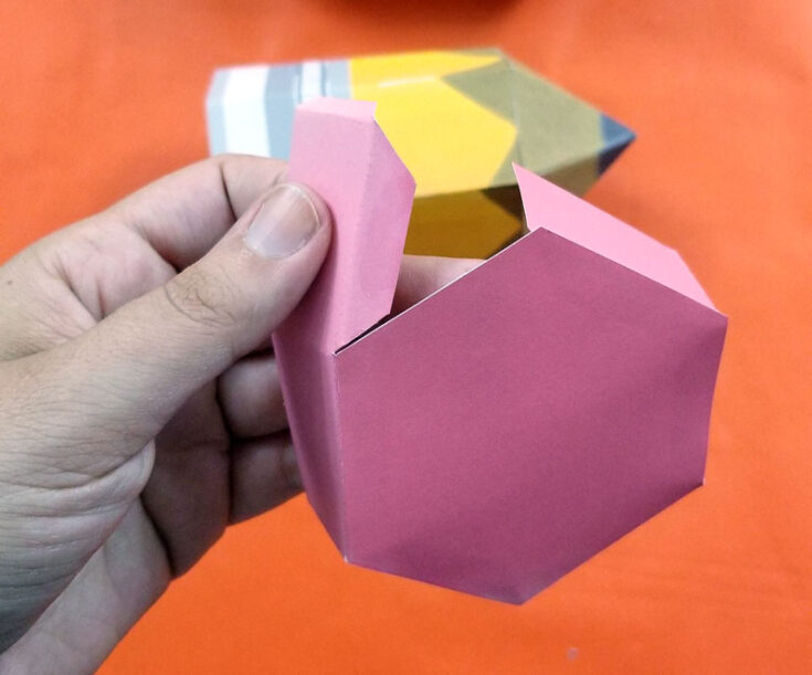 Pencil Box Template - Back to School Favor Box from Paper