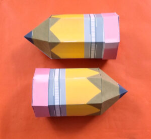 Pencil Box Template - Back to School Favor Box from Paper