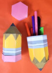 Pencil Box Template - Back to School Favor Box from Paper