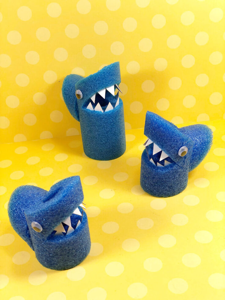 Shark Craft from Pool Noodles * Moms and Crafters