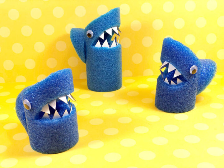 Shark Craft from Pool Noodles * Moms and Crafters