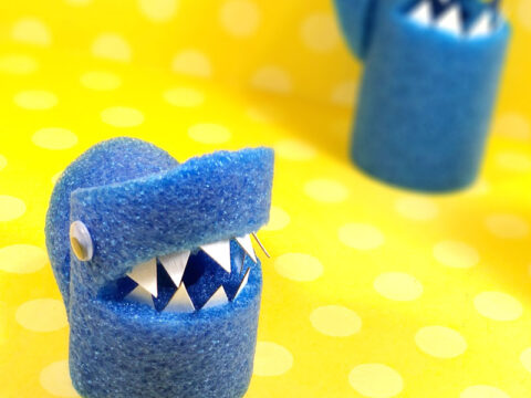 Shark Craft from Pool Noodles * Moms and Crafters