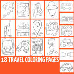 Traveling Coloring Pages and Do a Dot * Moms and Crafters
