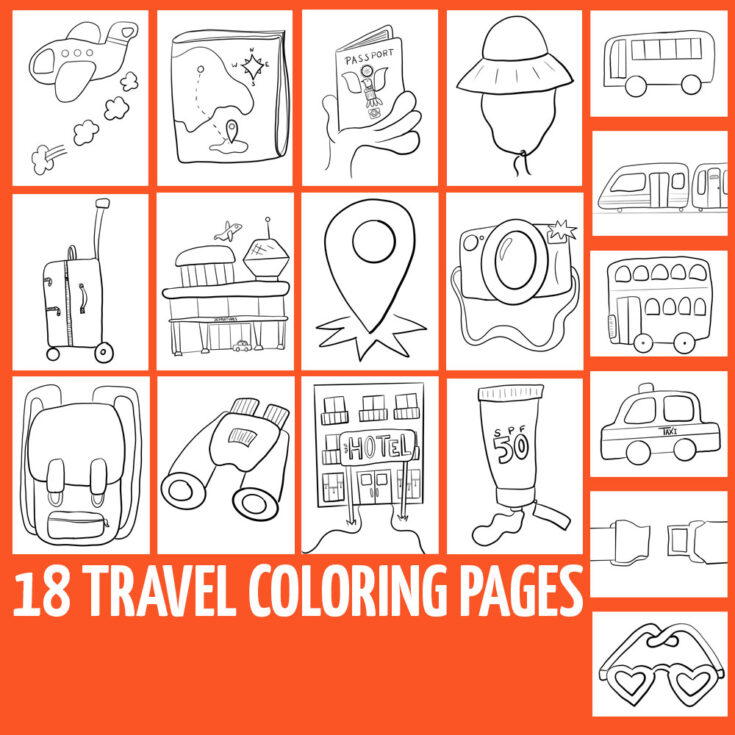 Traveling Coloring Pages and Do a Dot * Moms and Crafters