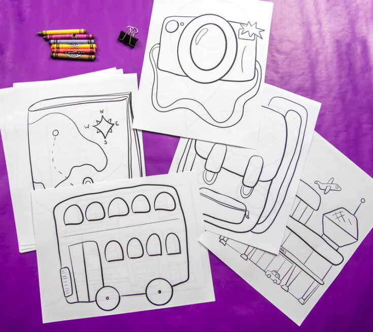 Traveling Coloring Pages and Do a Dot * Moms and Crafters