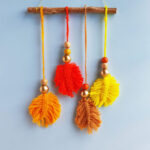 Fall DIY Decor - Macrame Leaf Wall Hanging Tutorial * Moms and Crafters