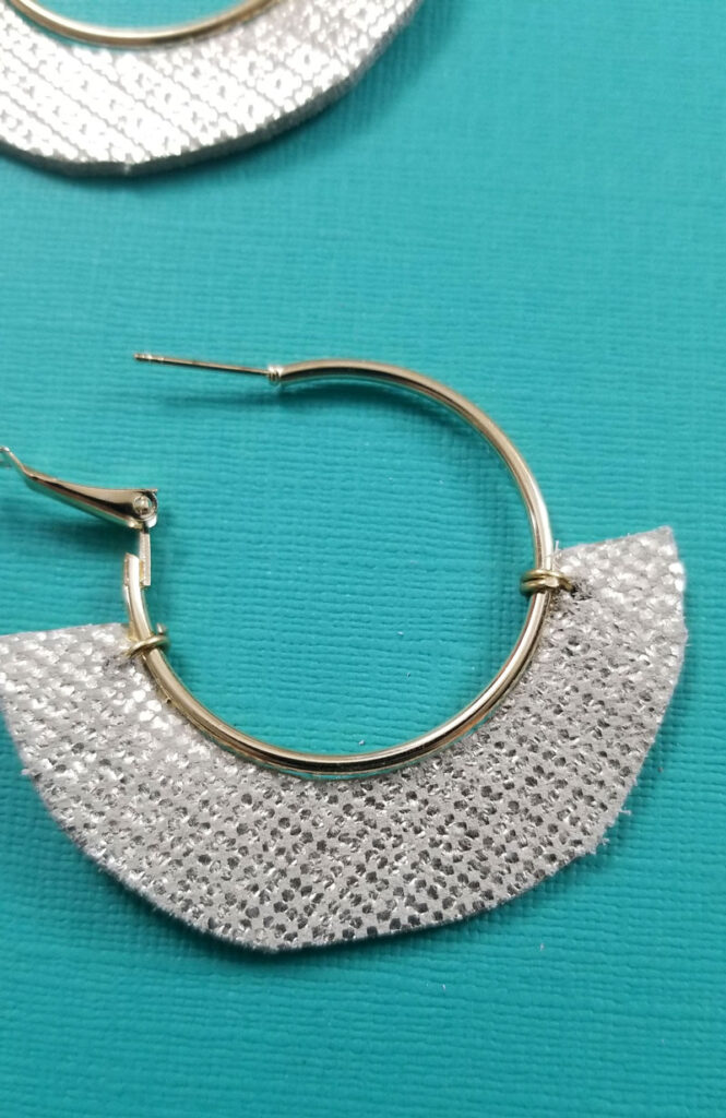 DIY Leather Hoop Earrings Tutorial * Moms and Crafters