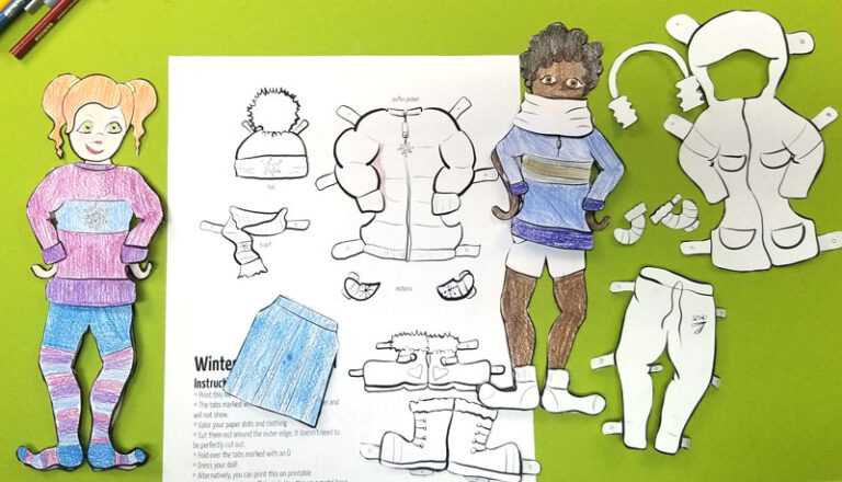 Paper Doll Printables - Winter Clothing and Outerwear * Moms and Crafters