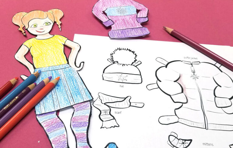 Paper Doll Printables - Winter Clothing and Outerwear * Moms and Crafters