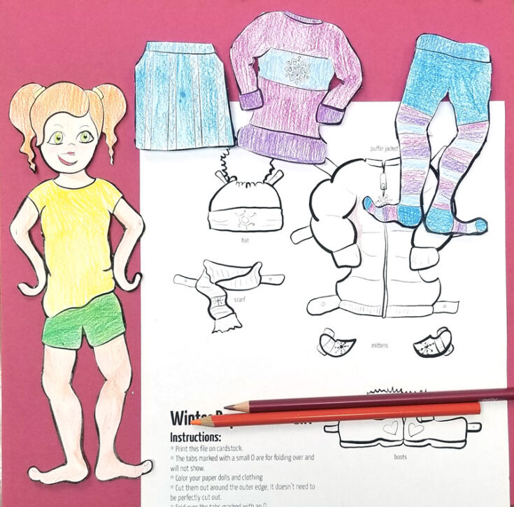 Paper Doll Printables - Winter Clothing and Outerwear * Moms and Crafters