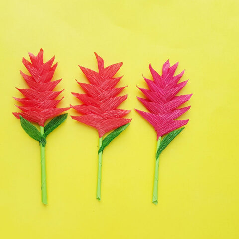 Ginger Flower Craft from Crepe Paper! * Moms and Crafters