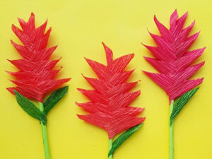 Ginger Flower Craft from Crepe Paper! * Moms and Crafters