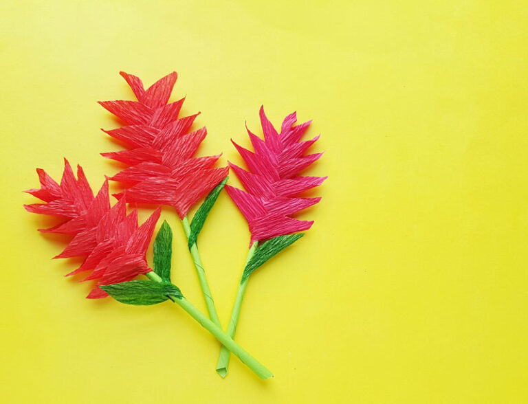 Ginger Flower Craft from Crepe Paper! * Moms and Crafters