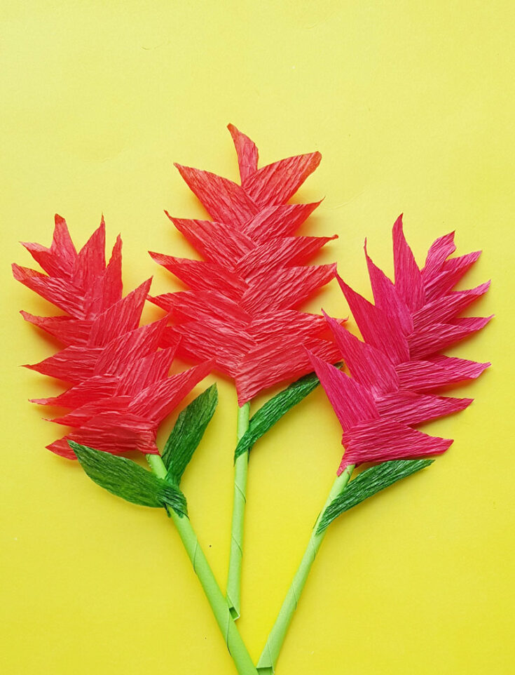 Ginger Flower Craft from Crepe Paper! * Moms and Crafters