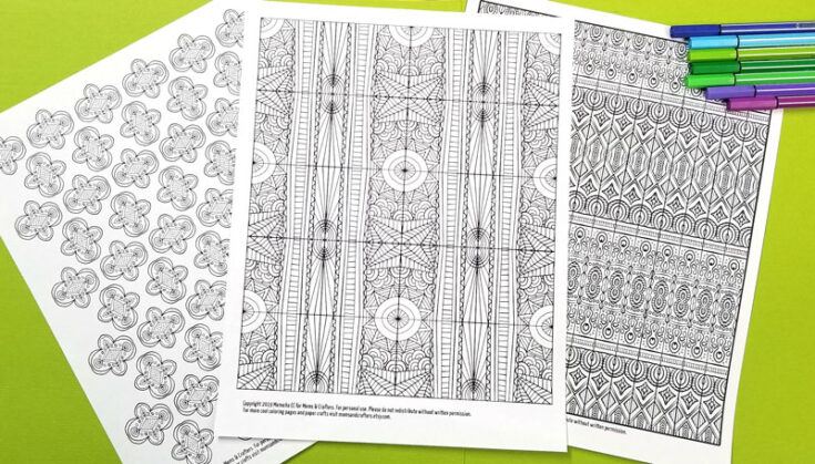 Free Printable Pattern Coloring Pages for Adults * Moms and Crafters