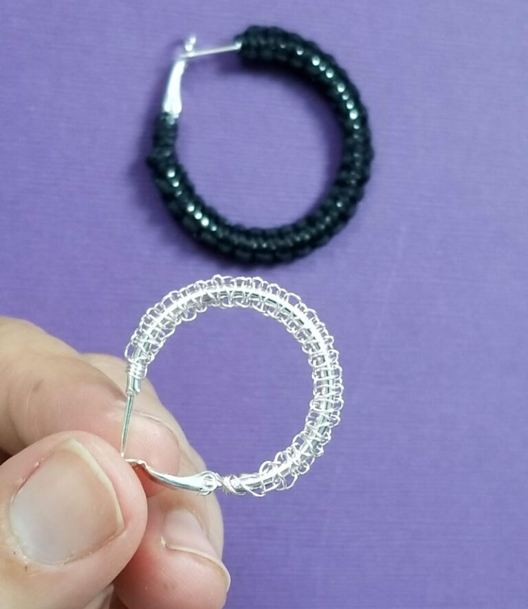String Wrapped Hoop Earrings - String or Wire * Moms and Crafters