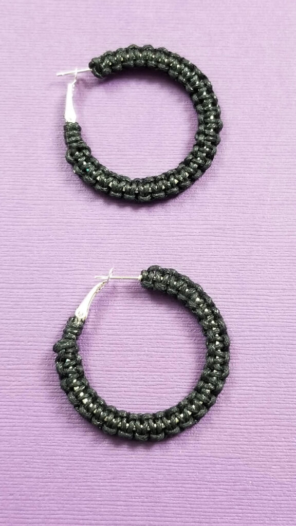 String Wrapped Hoop Earrings - String or Wire * Moms and Crafters