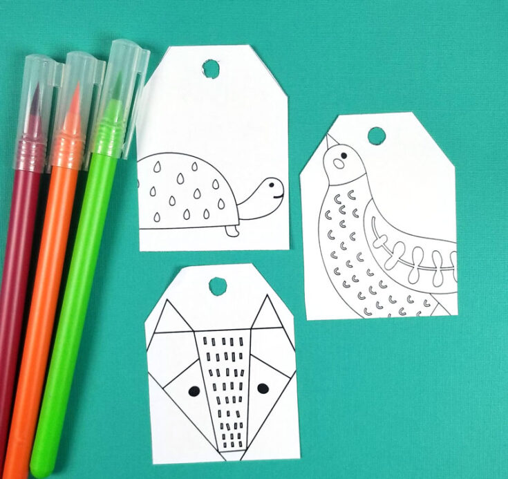 Free Printable Gift Tags to Color * Moms and Crafters