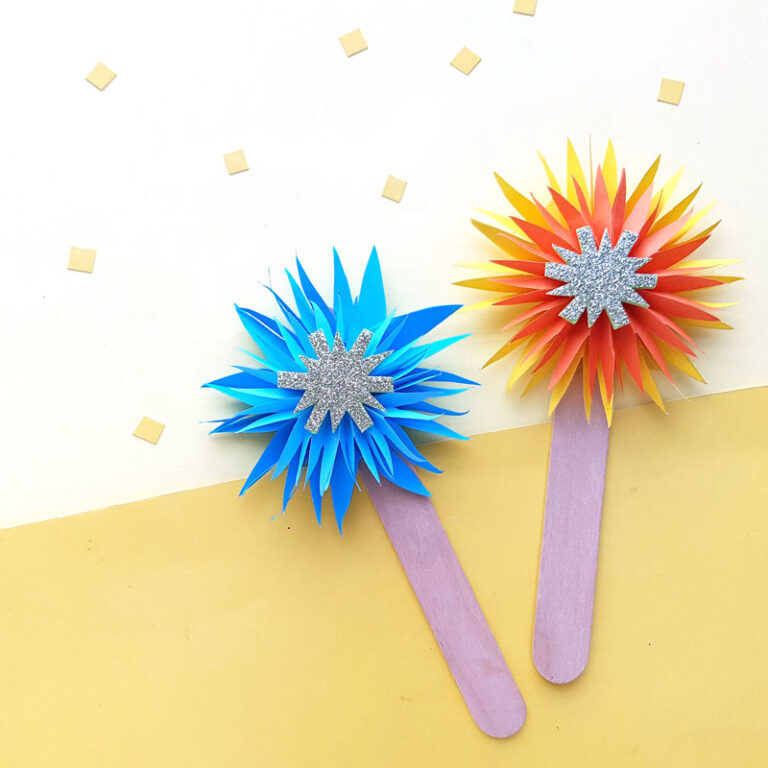 Paper Fireworks Craft - Perfect for New Year's or July 4th!