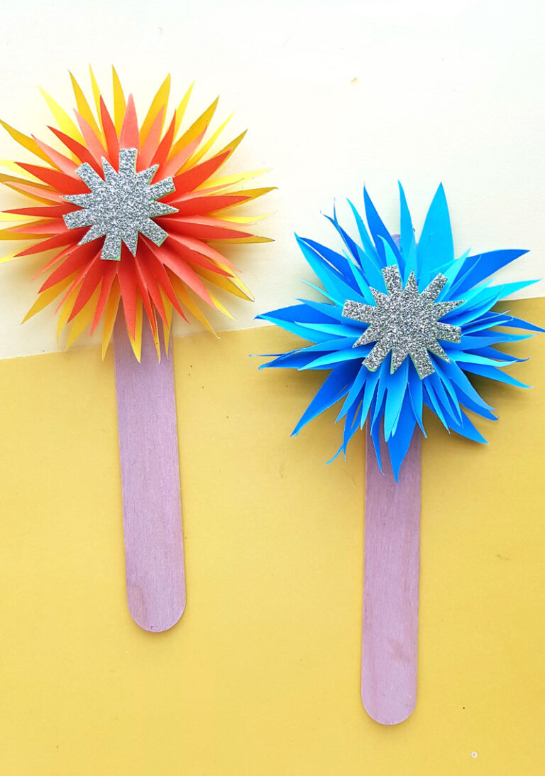 Paper Fireworks Craft - Perfect for New Year's or July 4th!