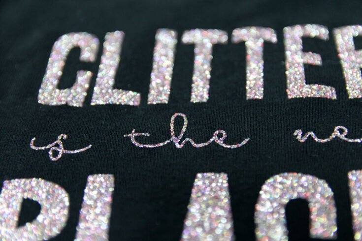 How to Make a Tshirt with Cricut - Foil and Glitter Vinyl