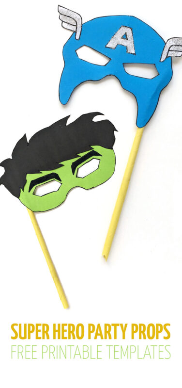 Print or Craft these Epic Superhero Photo Props! (for free)