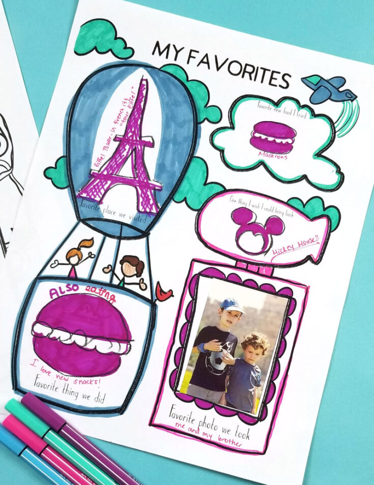 Travel Journal for Kids - Printable Memory Book * Moms and Crafters