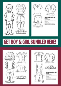 Paper Doll Templates for Spring - Print & Craft! * Moms and Crafters