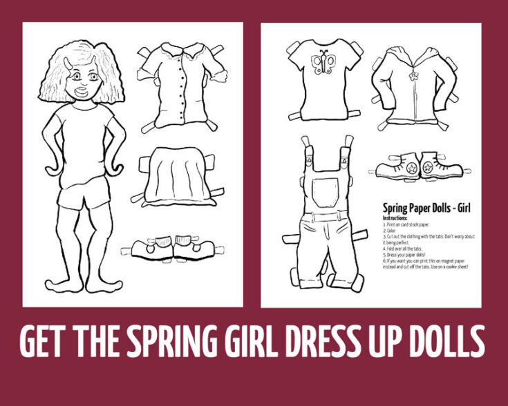 Paper Doll Templates for Spring - Print & Craft! * Moms and Crafters