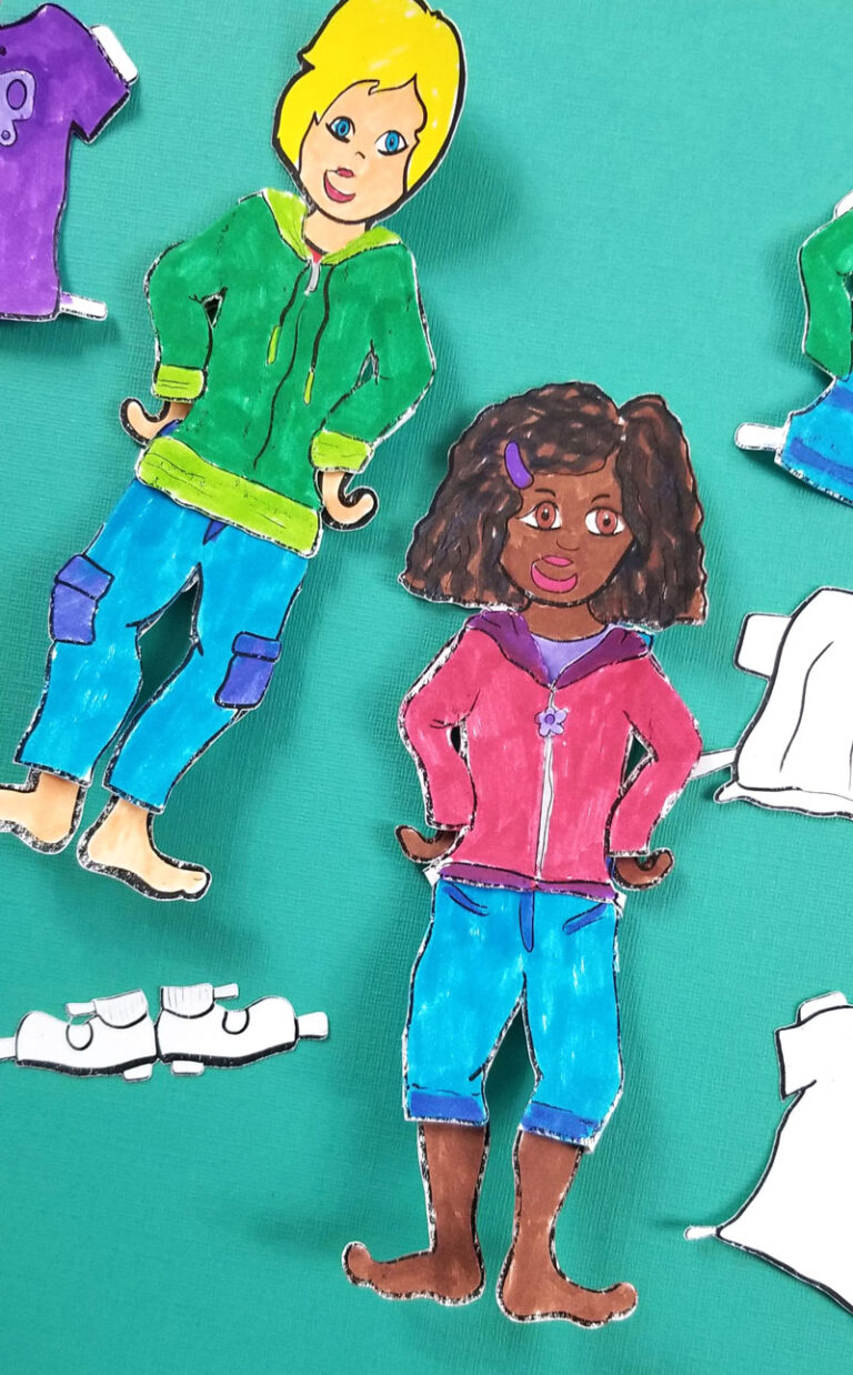 Paper Doll Templates for Spring - Print & Craft! * Moms and Crafters