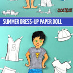 Summer Paper Craft: Color-in Dress Up Dolls * Moms and Crafters