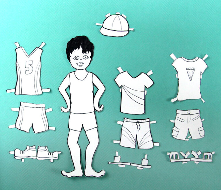 Summer Paper Craft: Color-in Dress Up Dolls * Moms and Crafters