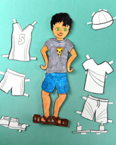 Summer Paper Craft: Color-in Dress Up Dolls * Moms and Crafters