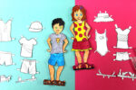 Summer Paper Craft: Color-in Dress Up Dolls * Moms and Crafters