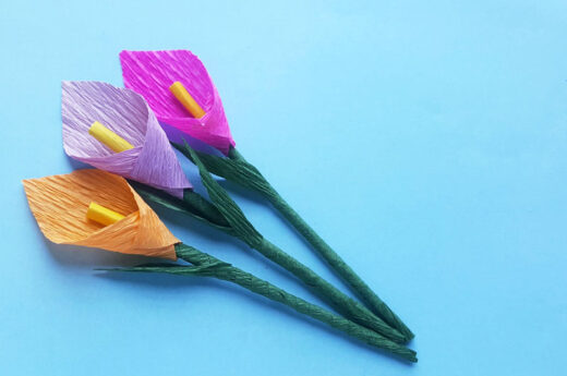 Calla Lily Template - Crepe Paper Flowers * Moms and Crafters