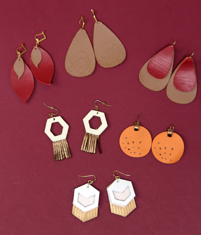DIY Leather Earrings + Cricut Tips and Tricks * Moms and Crafters