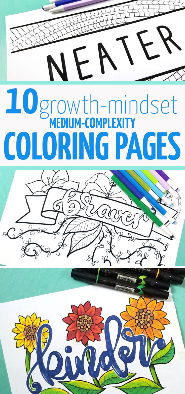 Motivational Coloring Pages for Teens and Adults * Moms and Crafters