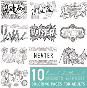 Motivational Coloring Pages for Teens and Adults * Moms and Crafters